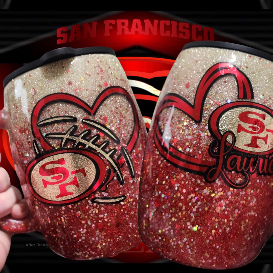 49ers Glitter Tumbler - Etsy
