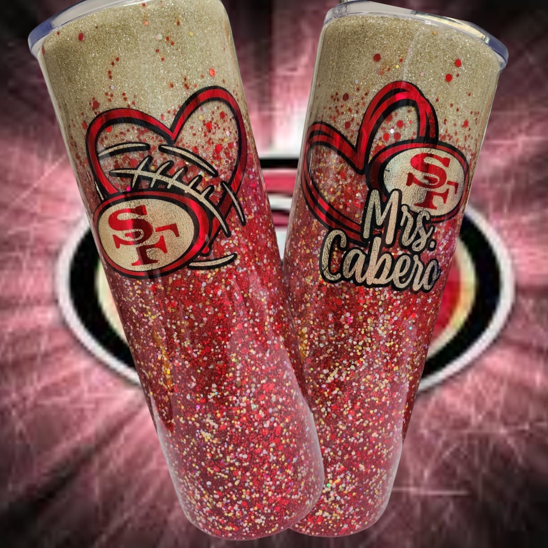 49ers Glitter Tumbler - Etsy