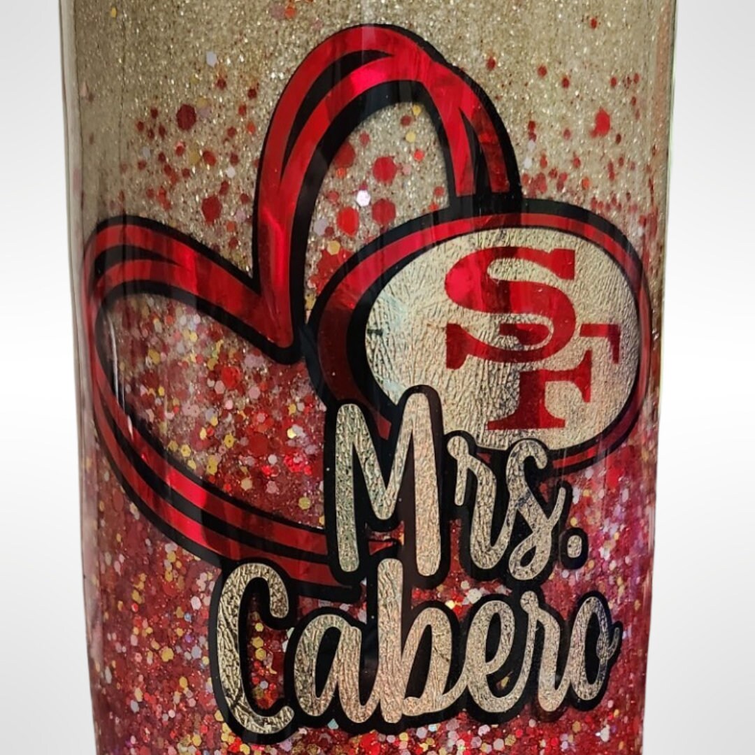 49ers Glitter Tumbler - Etsy