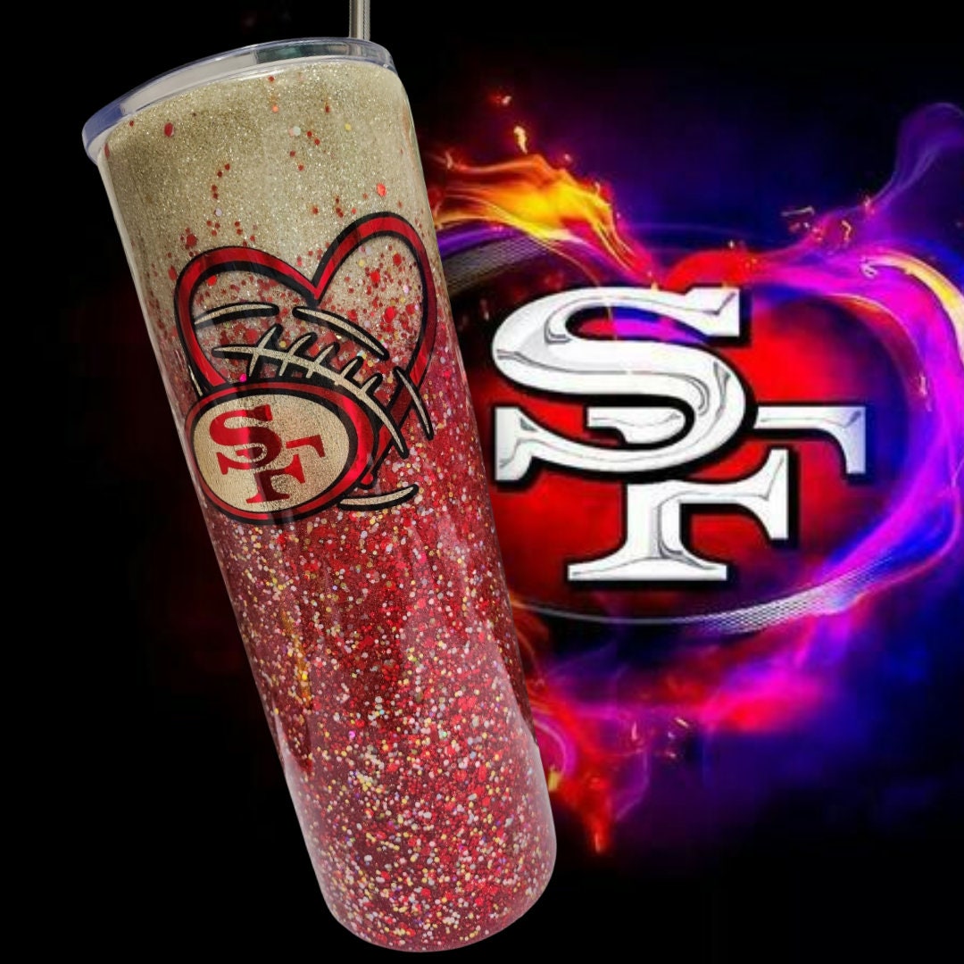 49ers Glitter Tumbler - Etsy