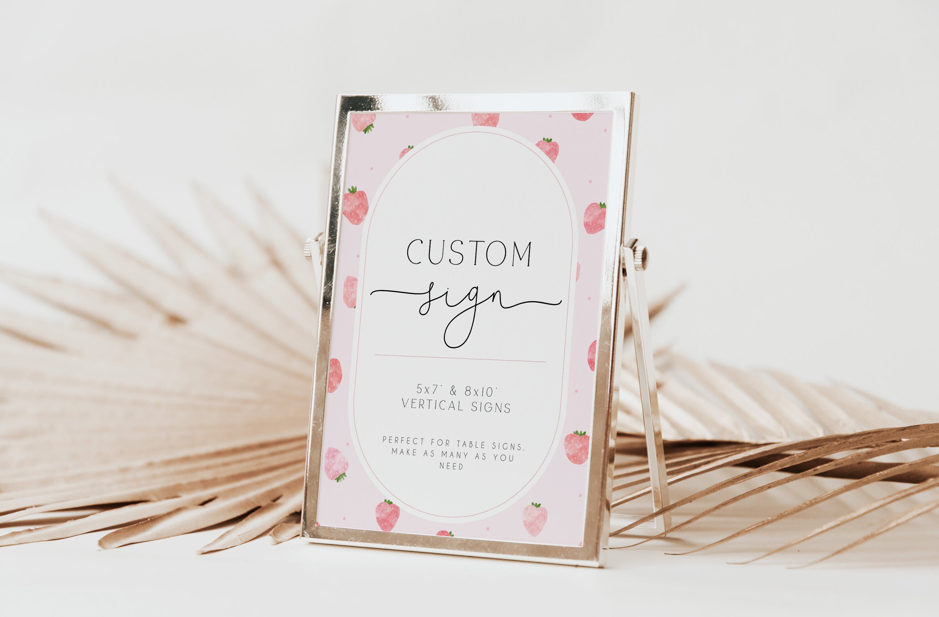 Editable Berry First Birthday Custom Sign Template, 1st Birthday Party ...