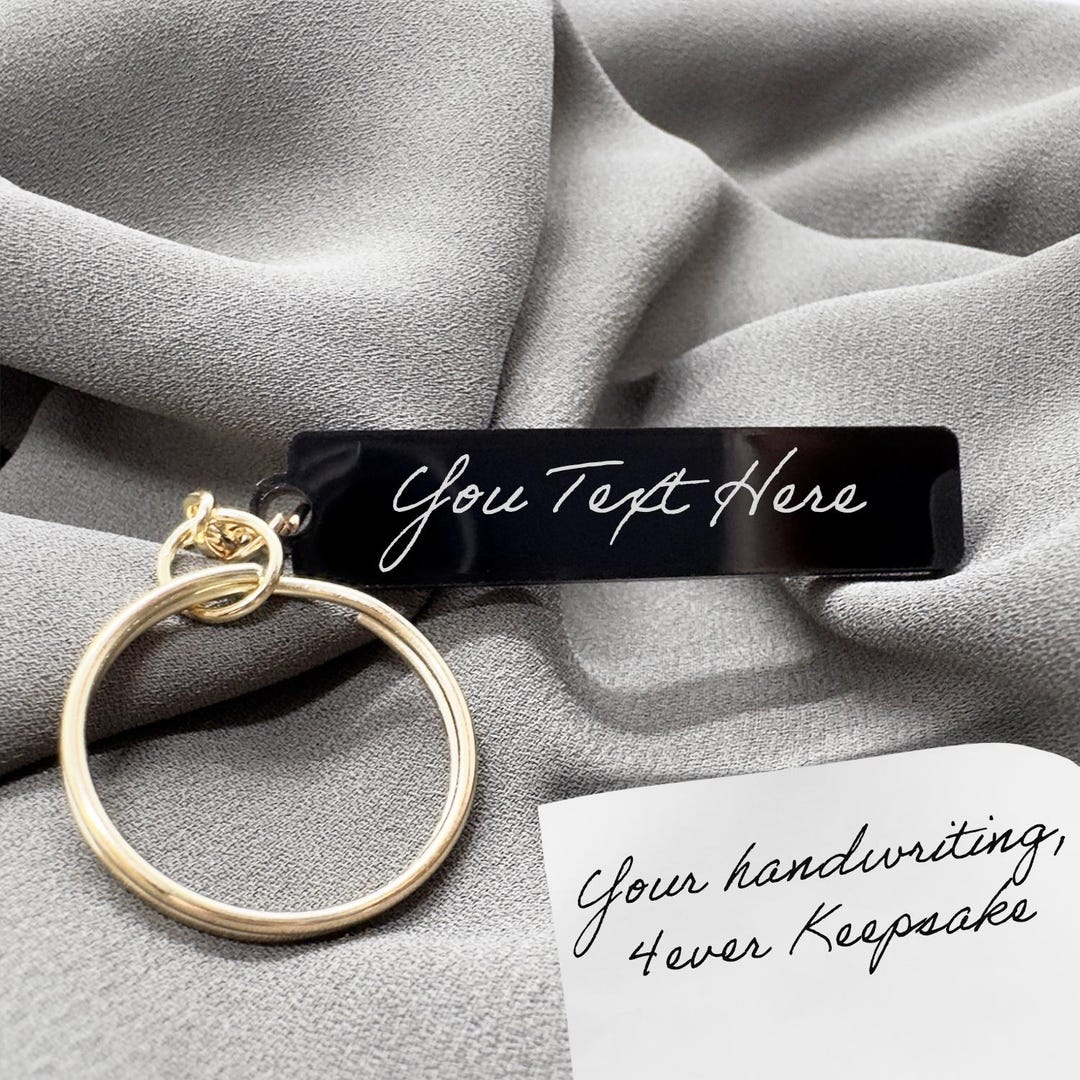 Acrylic Hand Written Keychain, Car Key Chain, Handwriting Jewelry ...