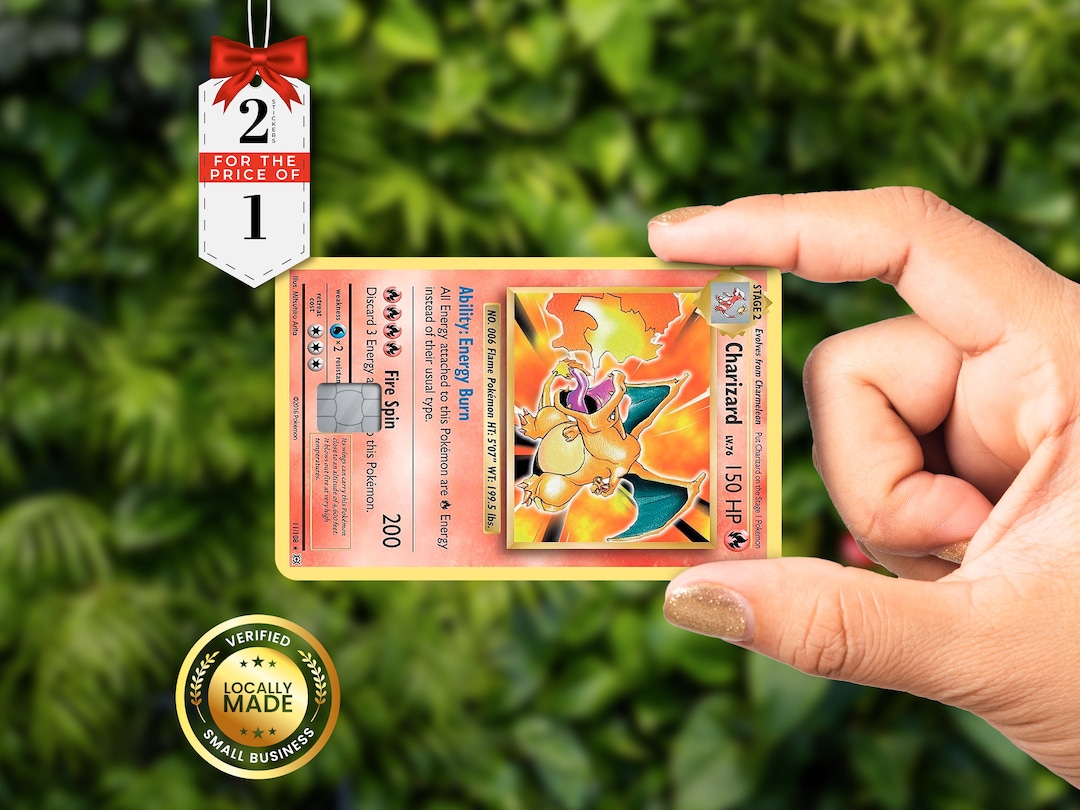 Anime Charizard Pokemon Credit Card Skin Credit Card Sticker Custom ...