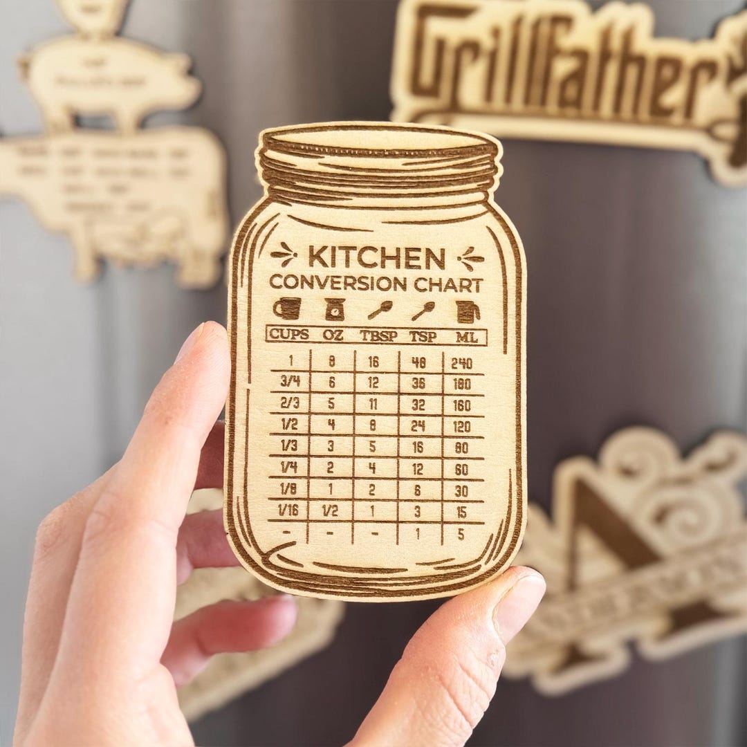Kitchen Conversion Chart, Custom Fridge Magnet, Custom Magnets ...