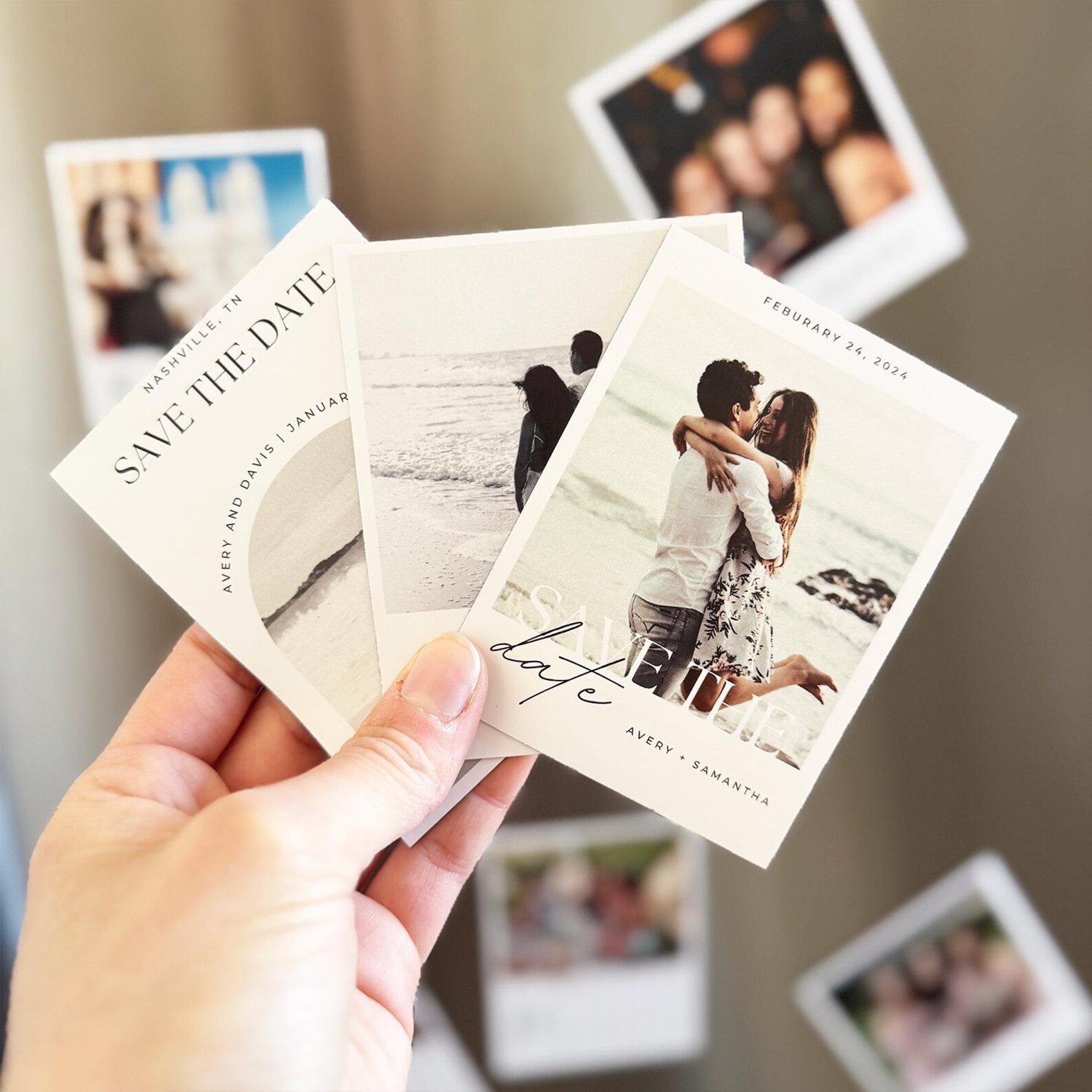 Save the Dates Magnet, Save the Date Polaroid Square Fridge Magnet ...