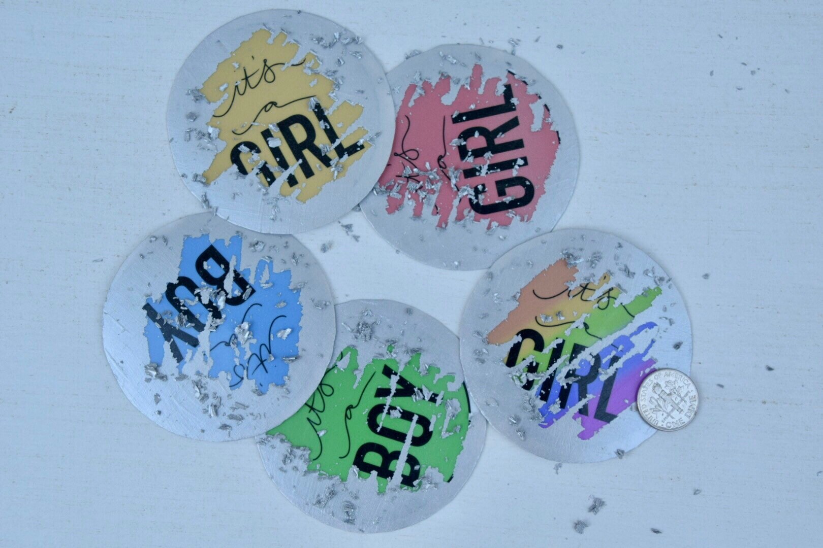 Scratch off Gender Reveal Sticker - Etsy