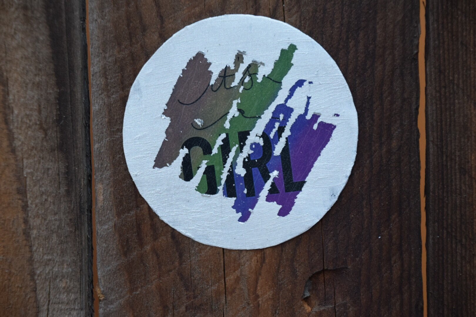 Scratch off Gender Reveal Sticker - Etsy