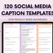 120 Social Media Captions Product Based Business | Sales & Conversion ...
