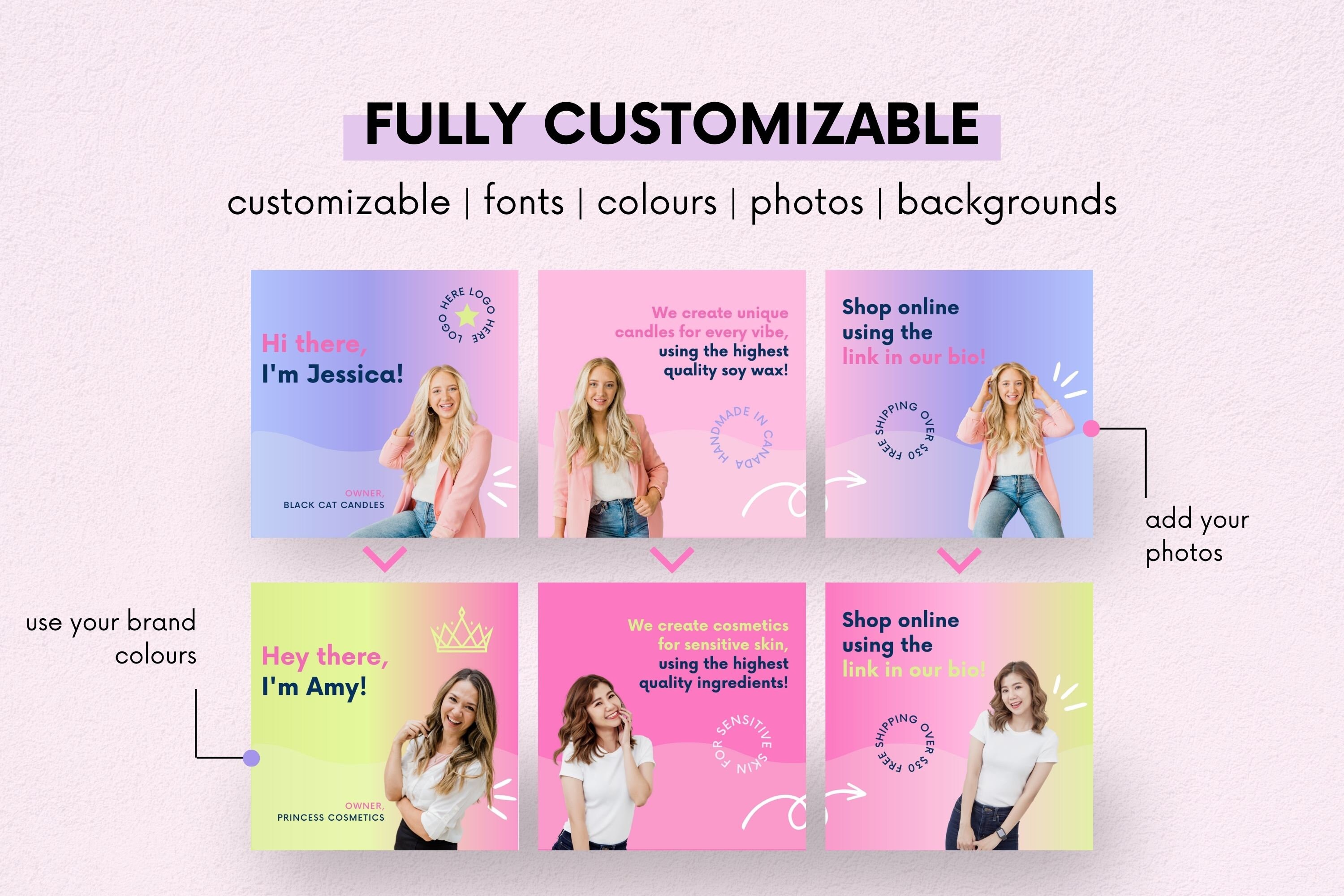 Instagram Pinned Post Set | Social Media Templates | Instagram Post ...