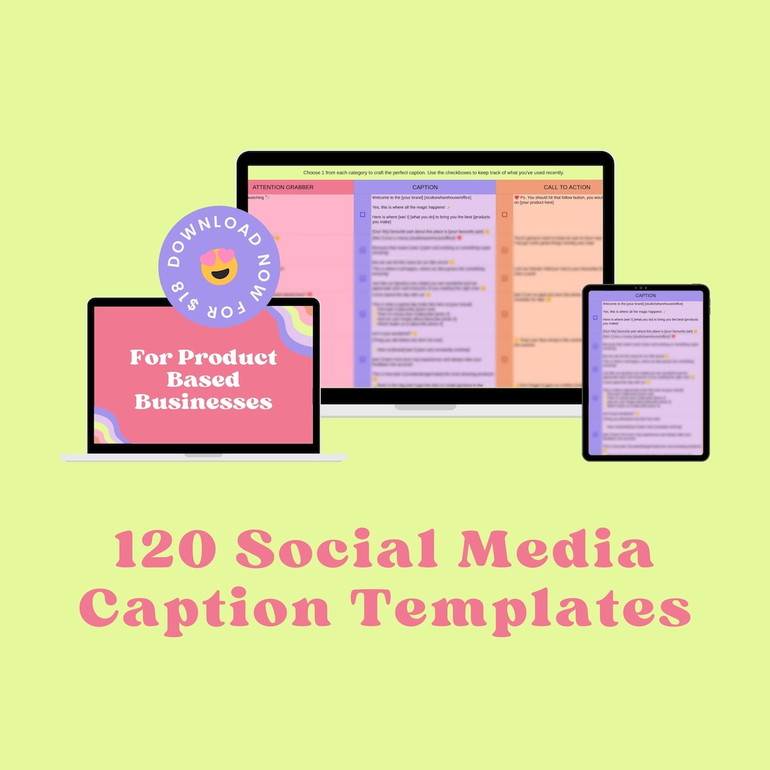 120 Social Media Captions Product Based Business / Sales & - Etsy