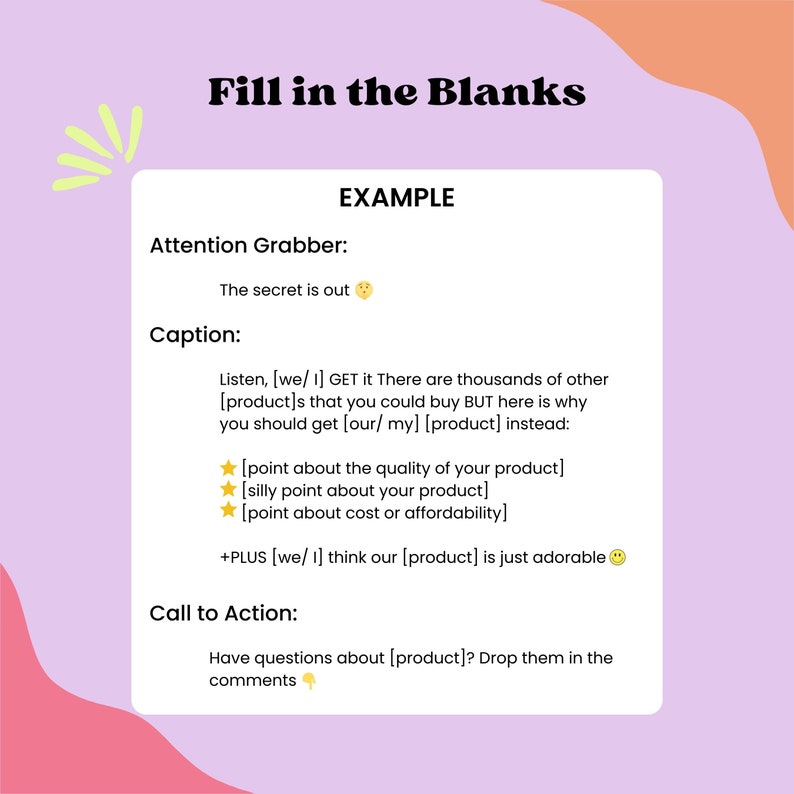 120 Social Media Captions Product Based Business / Sales & - Etsy