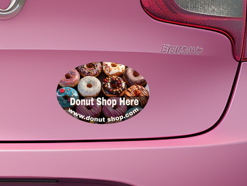 Custom Oval Car Magnet - 6"x4" High-quality Print, Strong Magnet ...