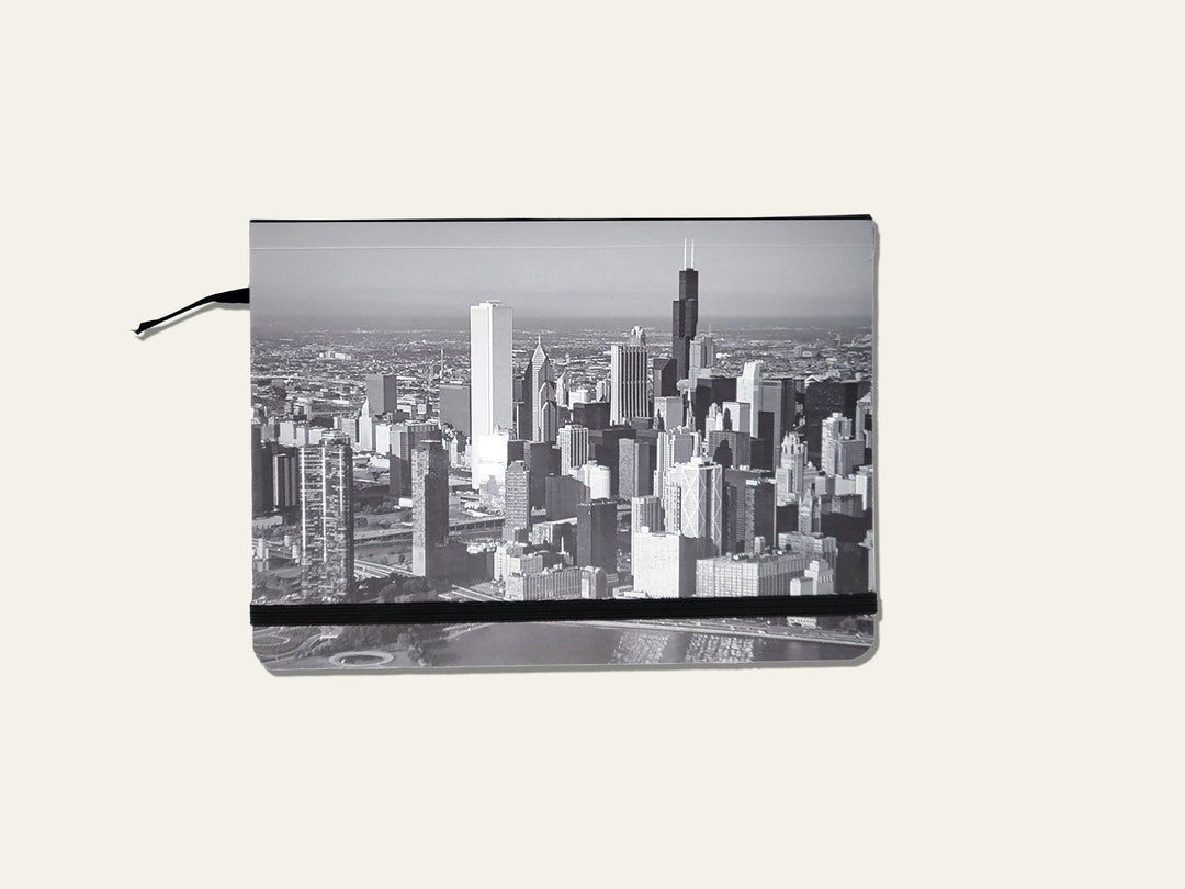 Chicago Skyline Travel Notebook | Set of 2 Notebooks | 120 Blank Pages ...