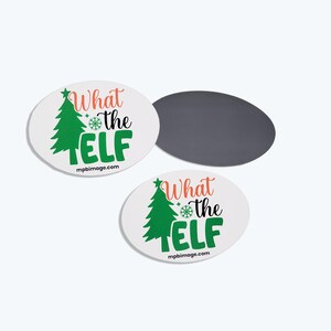 What That Elf Oval Car Magnets - 2 Pack Fun Christmas Vehicle Decor ...