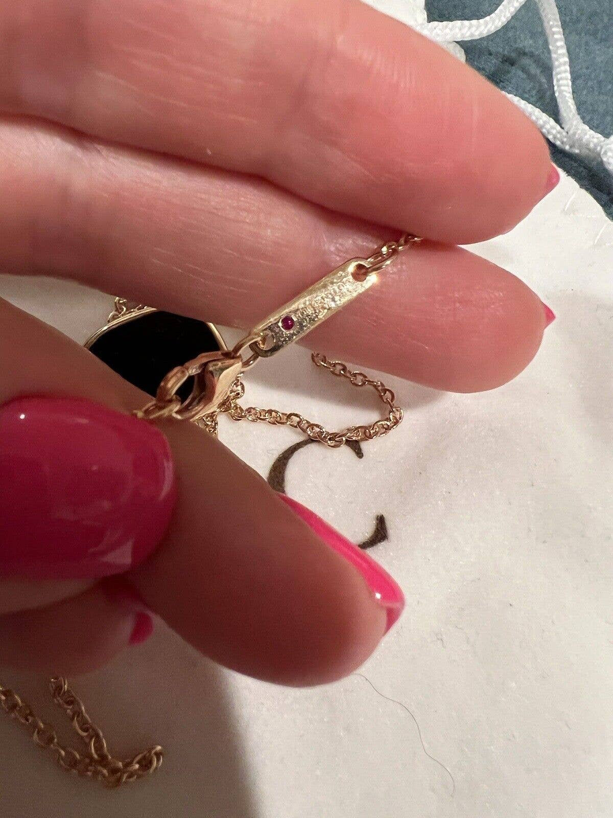 ROBERTO COIN AMPHIBOLE 18K Rose Gold and Black Jade Necklace - Etsy