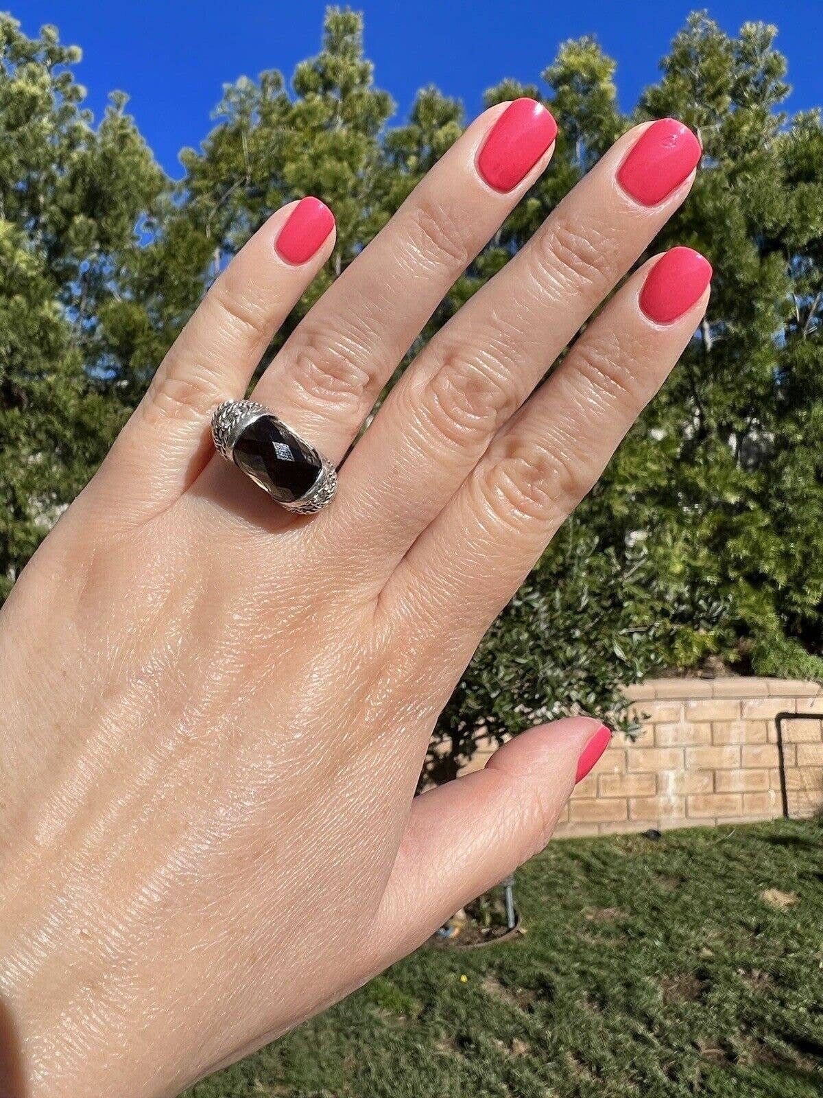 JUDITH RIPKA Sterling Silver Ring Smoky Quartx - Etsy