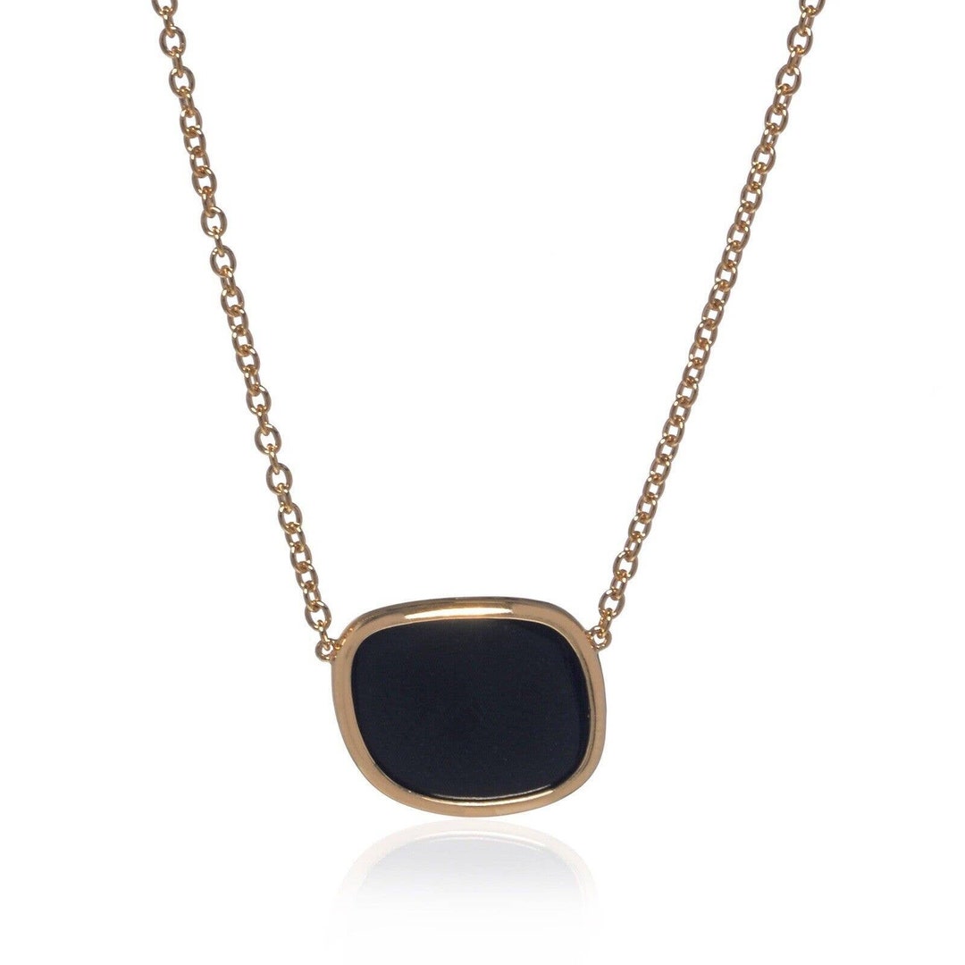 ROBERTO COIN AMPHIBOLE 18K Rose Gold and Black Jade Necklace - Etsy