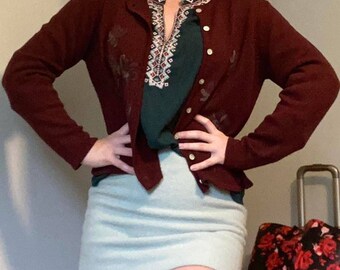 Maroon Pendleton - Etsy