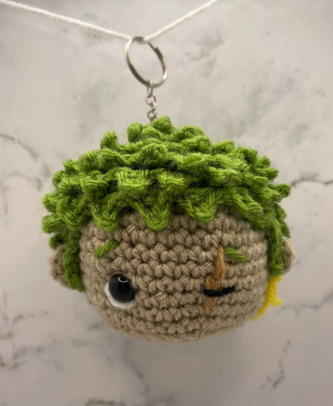 Zoro One Piece Anime Keychain Crochet - Etsy