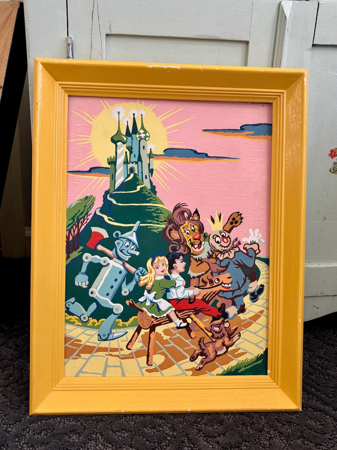 Vtg Wizard of Oz Paint by Number Wall Art 50s Paint by Number Dorothy ...