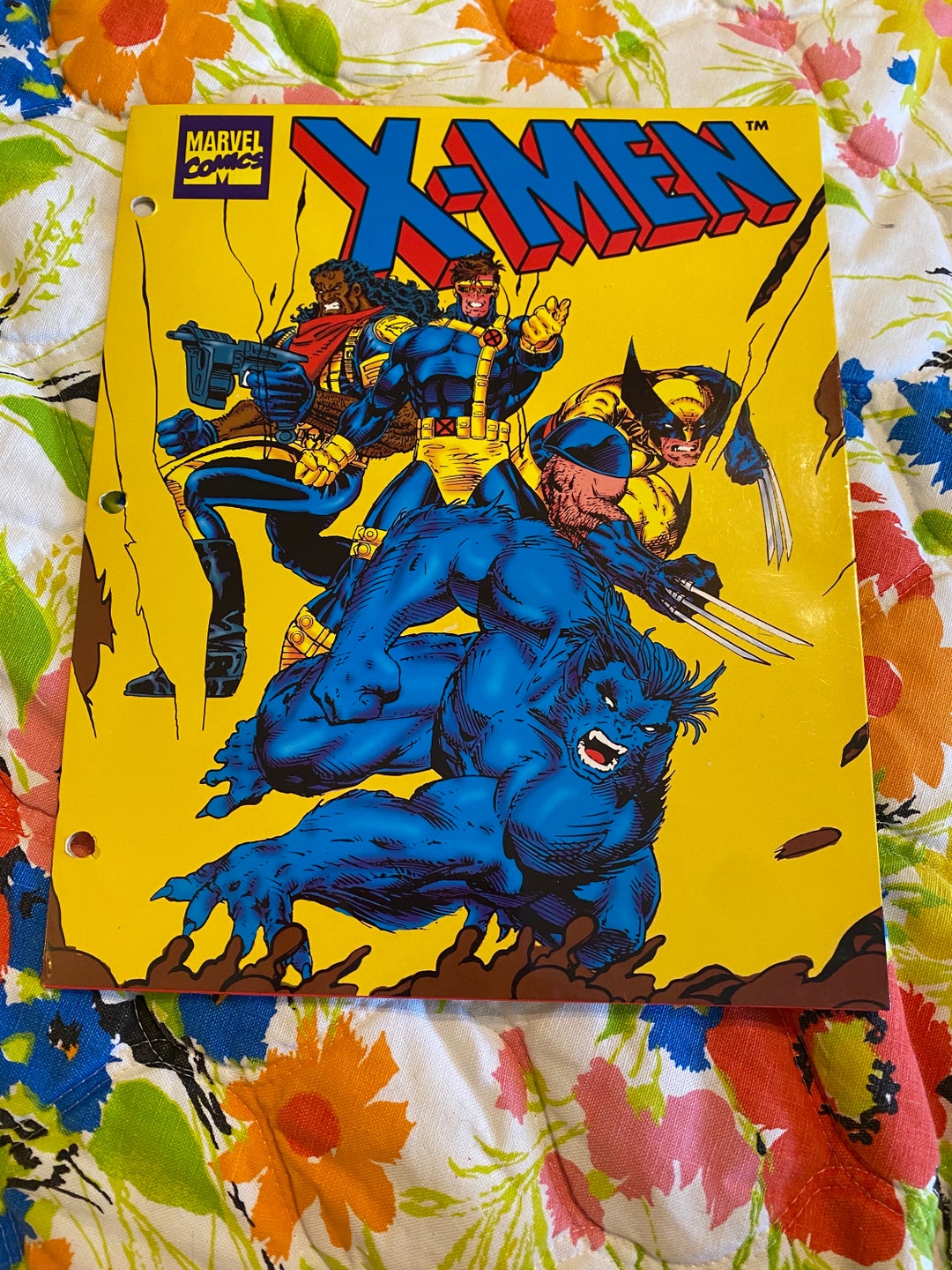 Vintage Retro 1994 Marvel Comics X-men Soft Cover Folder Back to School ...