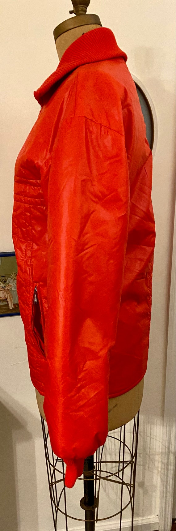 Retro 70s White Stag fire engine red puffer jacket su… - Gem