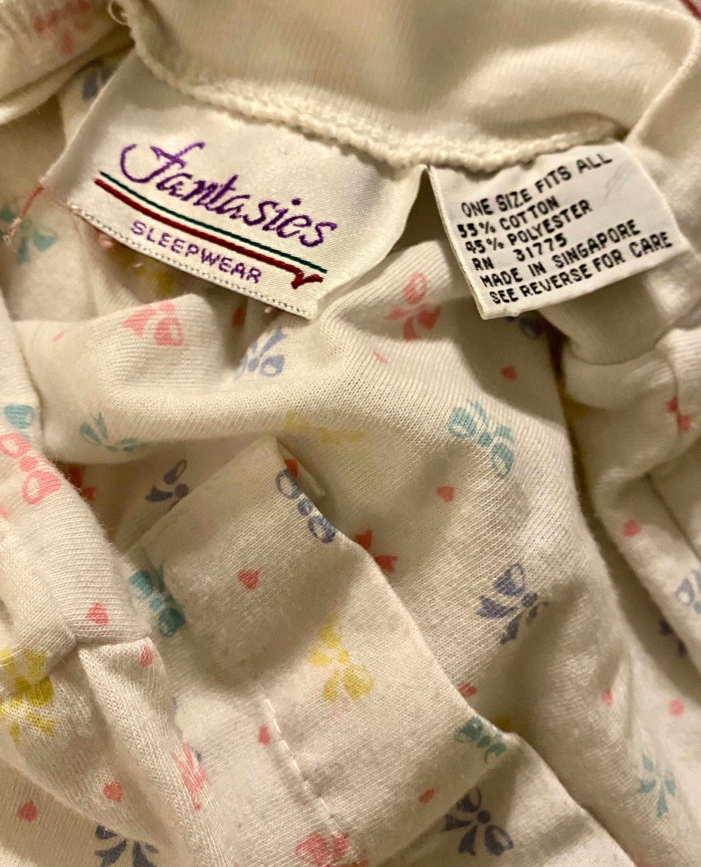 Retro 80s Fantasies Sleepwear Nightshirt Nightgown Bow Tie - Etsy