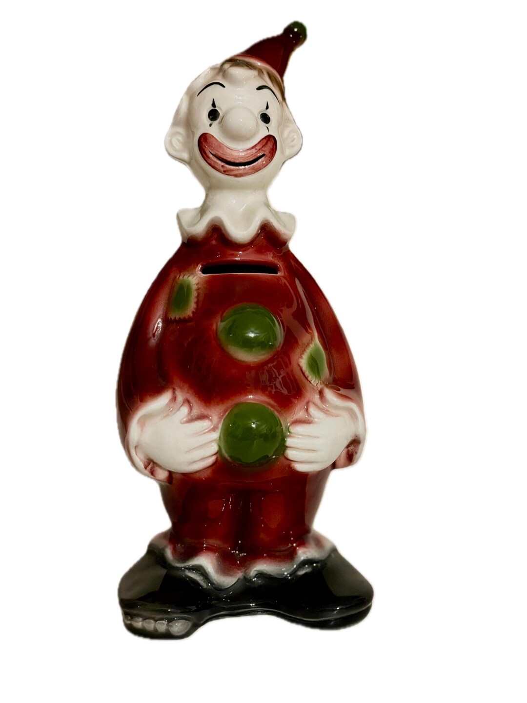 MCM Ceramic Ellegreave Clown Bank GO-GO England Collectible Clown 60s ...