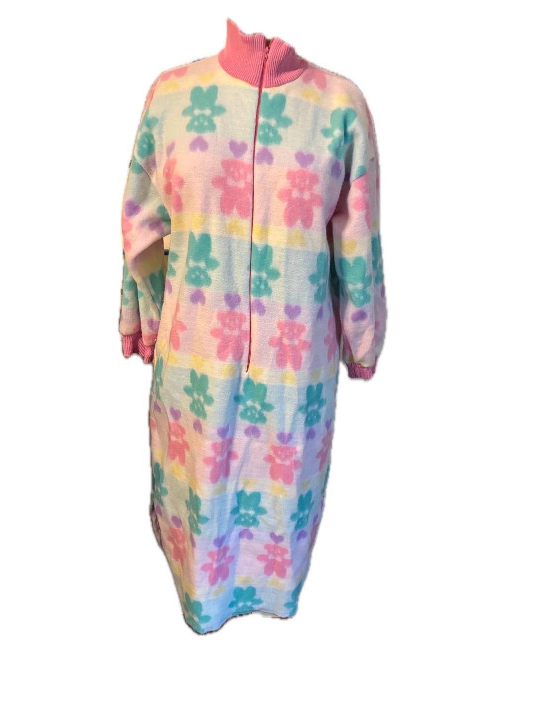 Vtg Dan-ellen Rainbow Teddy Bears Nightgown Robe Sleepwear Size L - Etsy