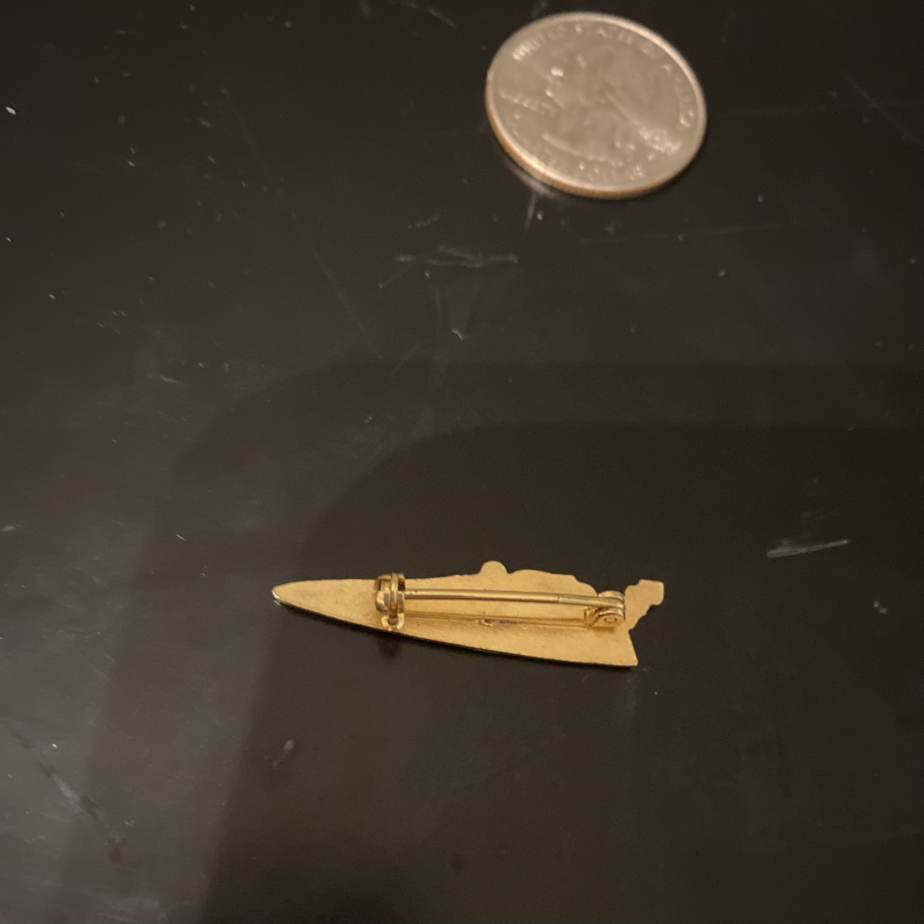 Vintage Red Blue Gold Toned Speedboat Pin Brooch Man Inside - Etsy