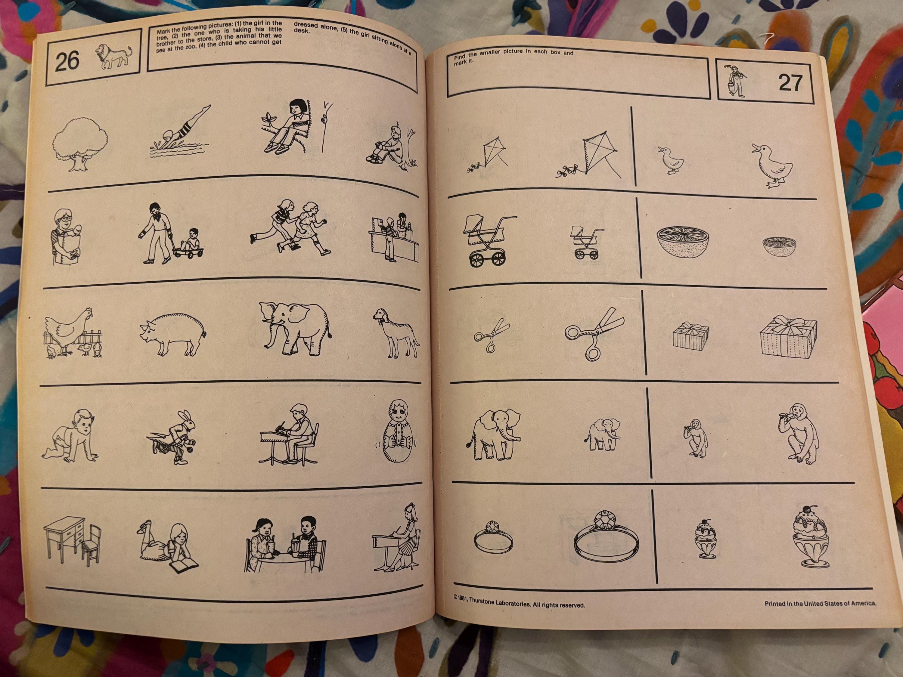 Retro 80s SRA Workbooks by Thelma Gwinnett Thurstone Learning to Think ...