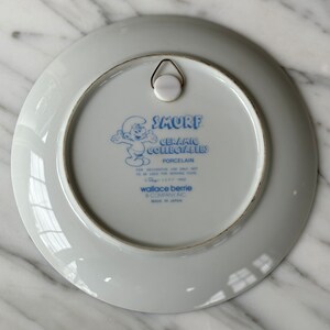 Retro Smurf Porcelain Collectible Plate Hot Air Balloon Have a Smurfy ...
