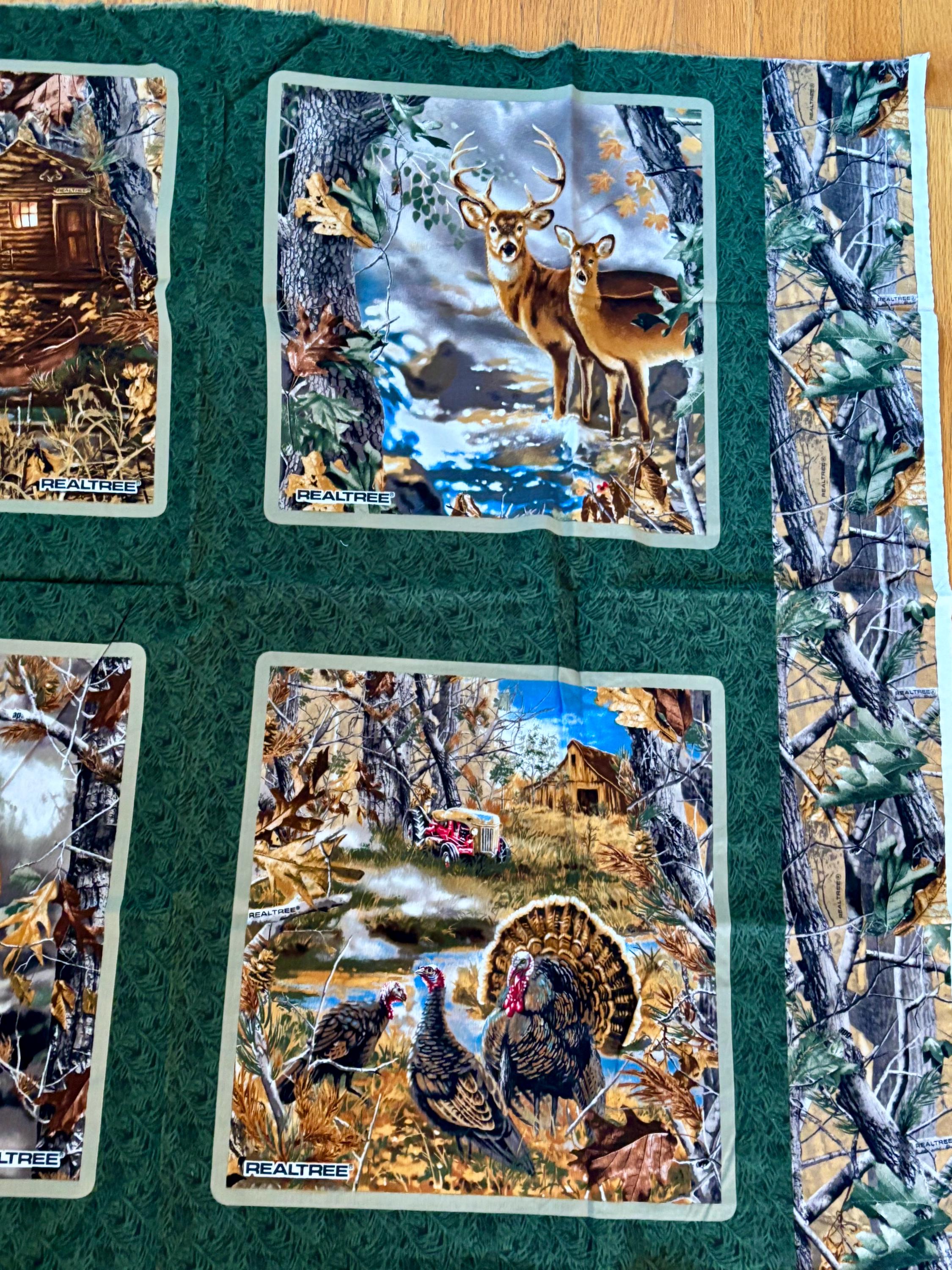 Real Tree Camo Hunting Quilt Fabric Panel Sykel Ent Fabrique Innovation ...