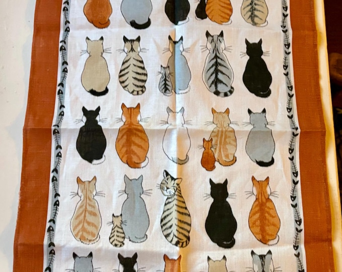 Ulster Weavers Cat Irish Linen Tea Towel Belfast Cat Tapestry 100% ...