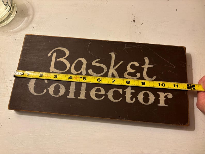 Vtg Basket Collector Folk Art Rustic Handmade Wall Art Sign - Etsy