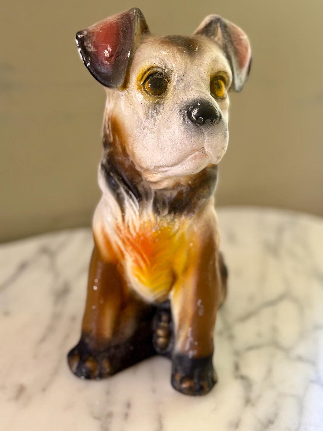 Vintage Chalkware Dog Bank: 1940s Carnival Prize, Mid-century Decor - Etsy