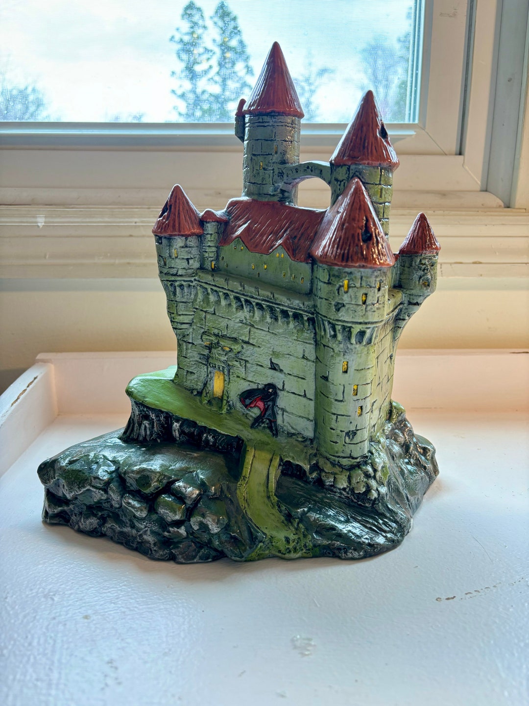Ceramic Dracula Castle Halloween Decor Saslow Duncan Enterprises 1980 ...
