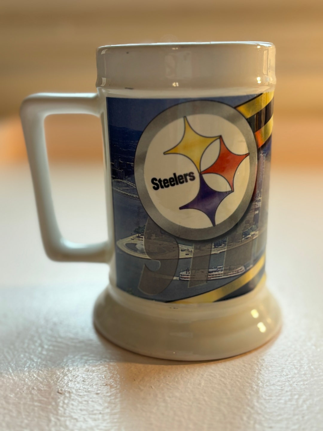 Steelers Beer Stein Vintage 90s Football Pittsburgh Steelers Like New ...