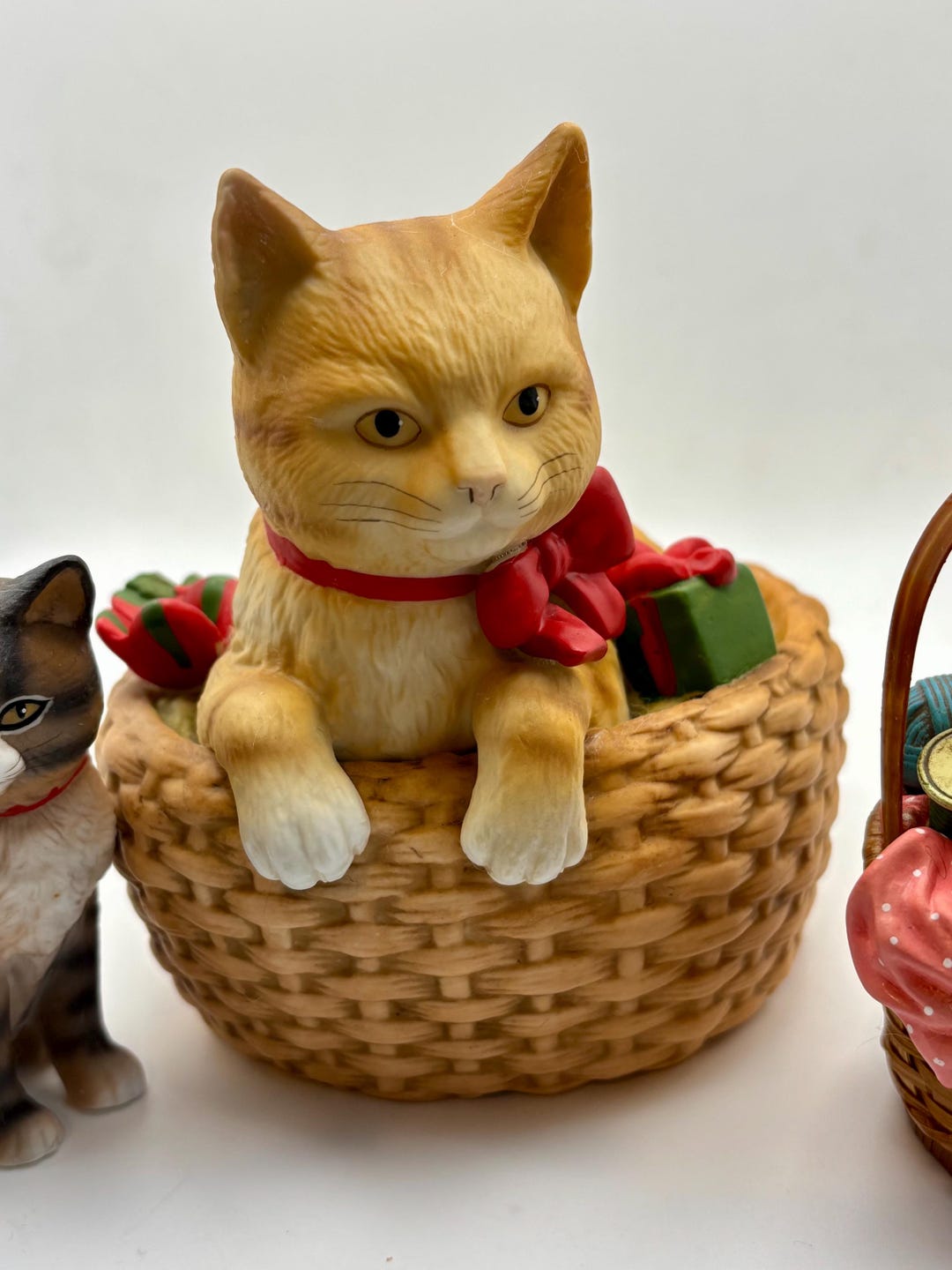 Vtg Cat Schmid Gordon Fraser Orange Cat Christmas Music Box and ...