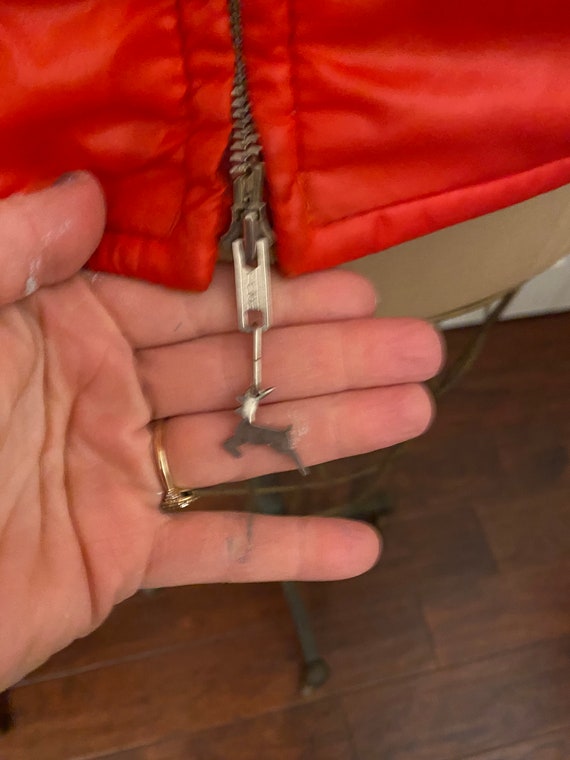 Retro 70s White Stag fire engine red puffer jacket su… - Gem