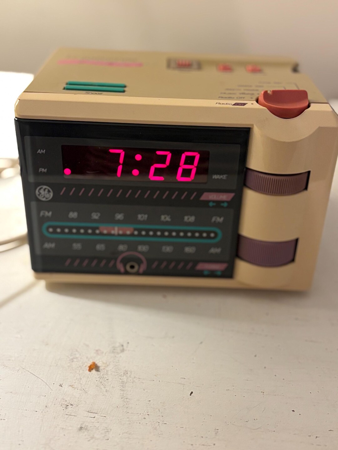 80s P’jammer Radio Alarm Clock Built in Ear Buds “bed Buds” Retro Radio ...