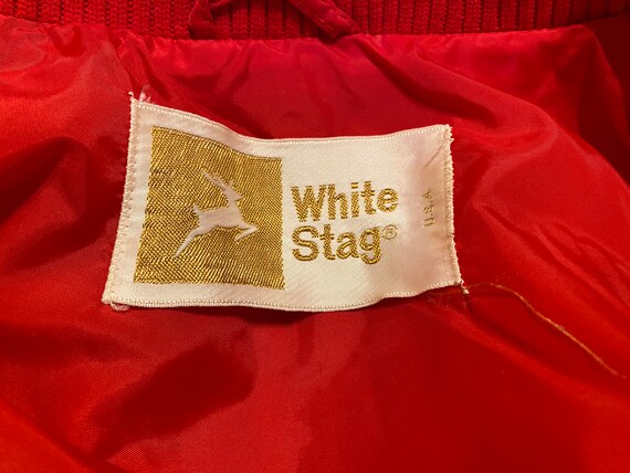 Retro 70s White Stag fire engine red puffer jacket su… - Gem