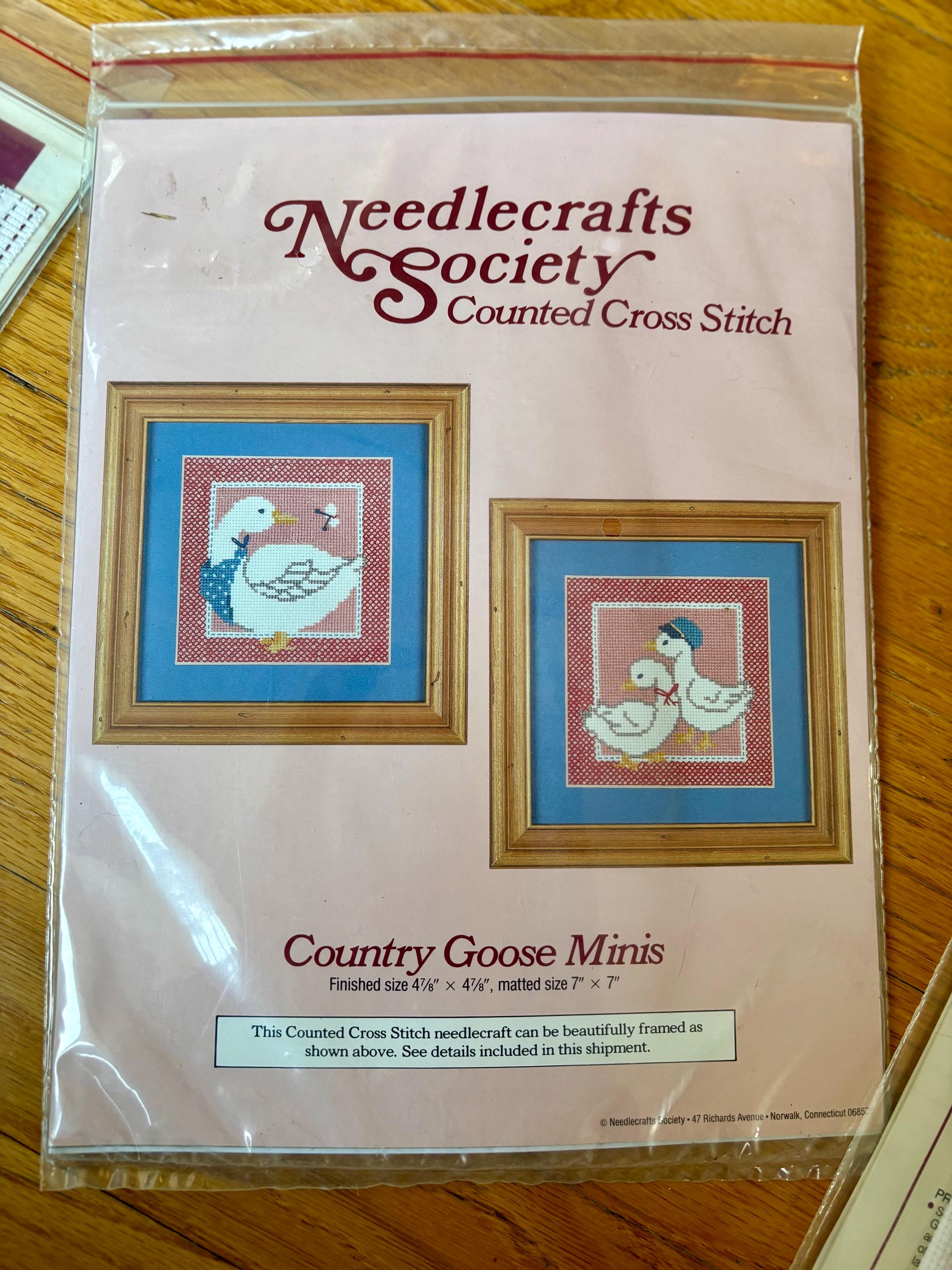 Vtg Needlecraft Society Crewel Kits You Choose: Cat, Iris, Cardinal ...