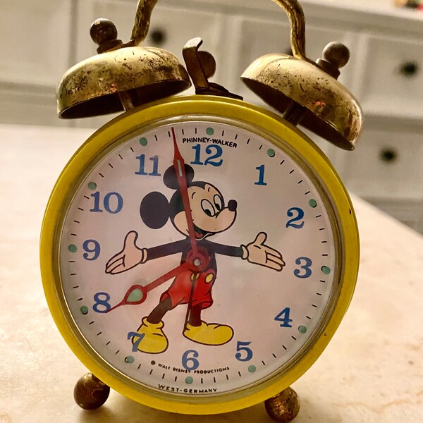 Vintage Mickey Mouse Alarm Clock - Etsy