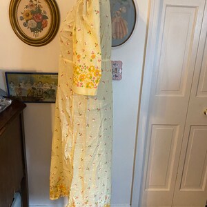 Vintage Topwear Italian Style Pale Yellow Nightgown W Smocking Pink ...