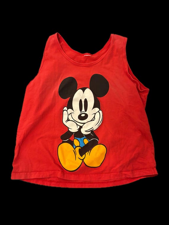 Retro Mickey Mouse muscle tee shirt vintage Mickey & … - Gem