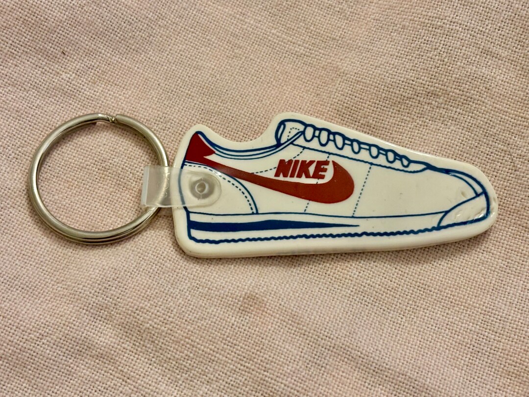 Vtg White Nike Sneaker Keychain Maroon Stripe Retro Nike Sneaker ...