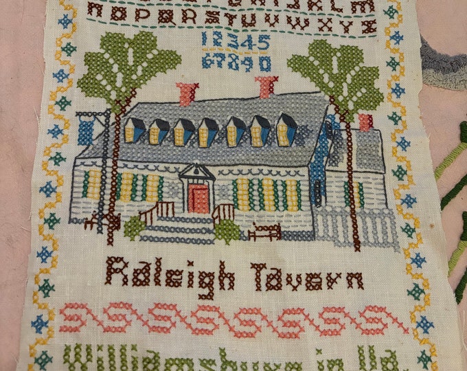 Colonial Williamsburg Cross Stitch Sampler Raleigh Tavern Cross Stitch ...