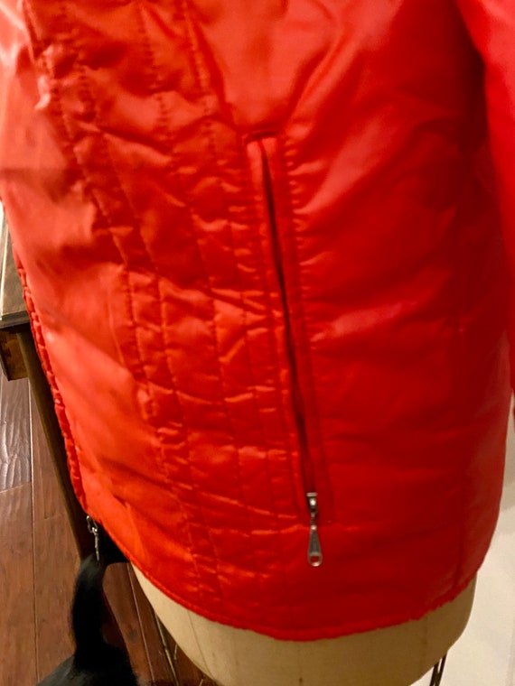 Retro 70s White Stag fire engine red puffer jacket su… - Gem