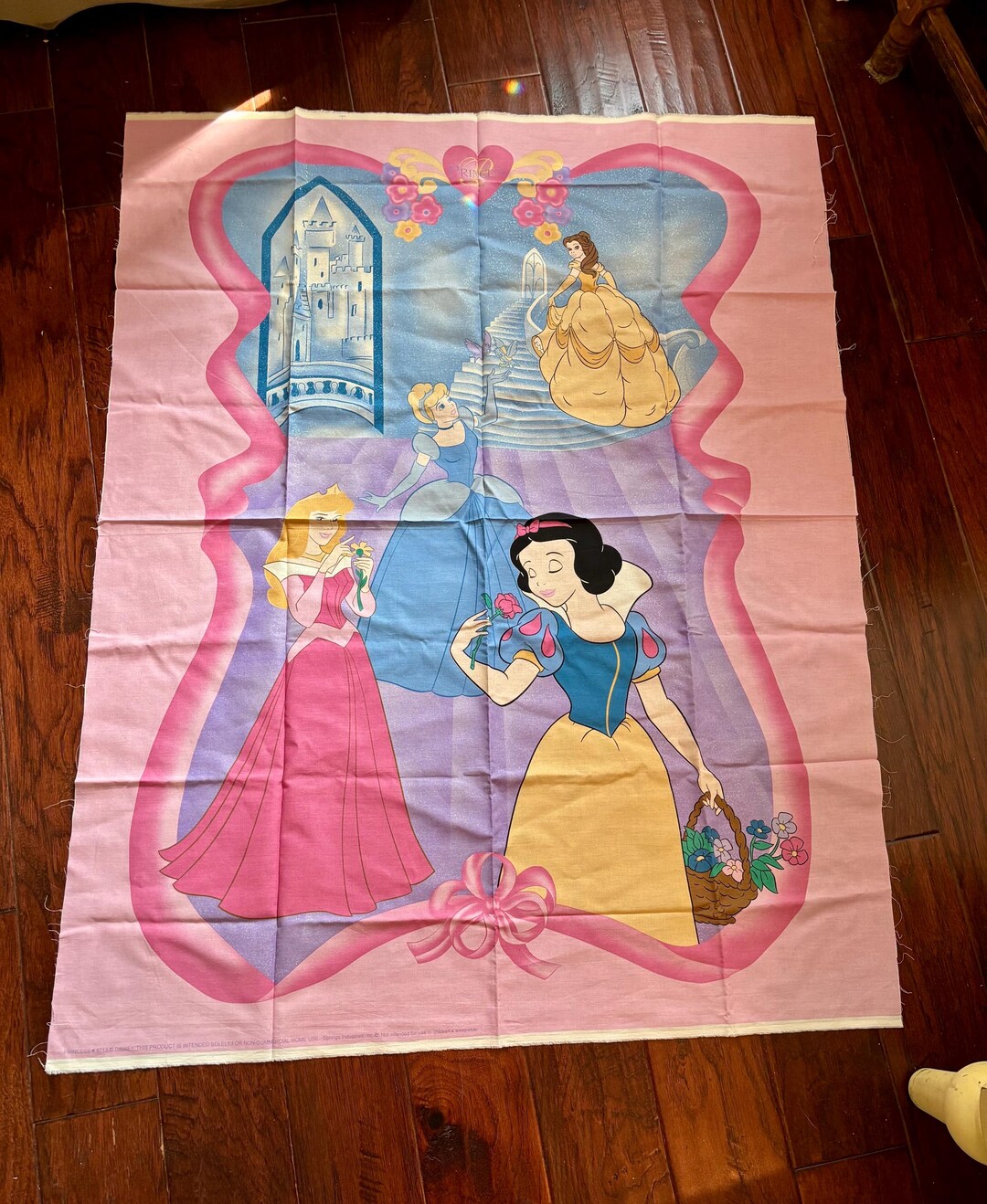 Vintage Disney Princesses Quilting Panel Unused Fabric Springs ...